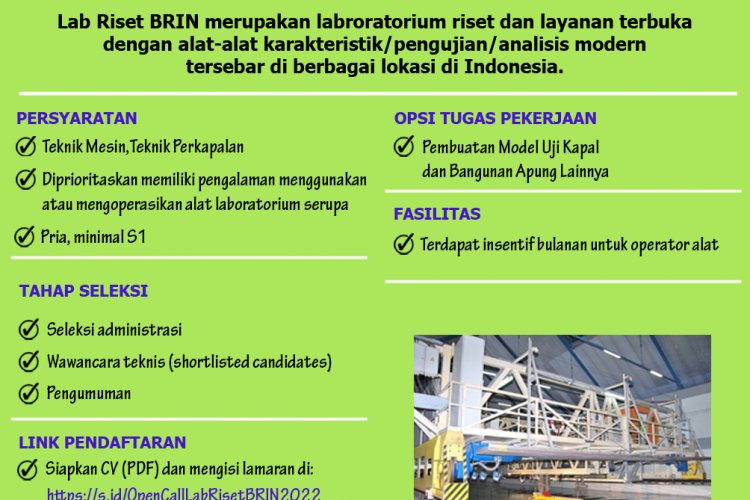 [KESEMPATAN PLATINUM] Open Call Tahap #1 | Operator Alat Laboratorium ...