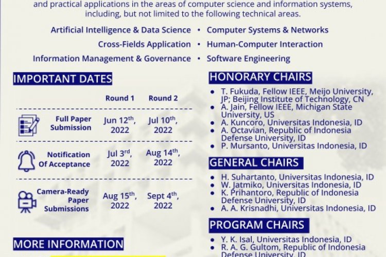 [1-3 Oktober 2022] The 2022 International Conference on Advanced ...