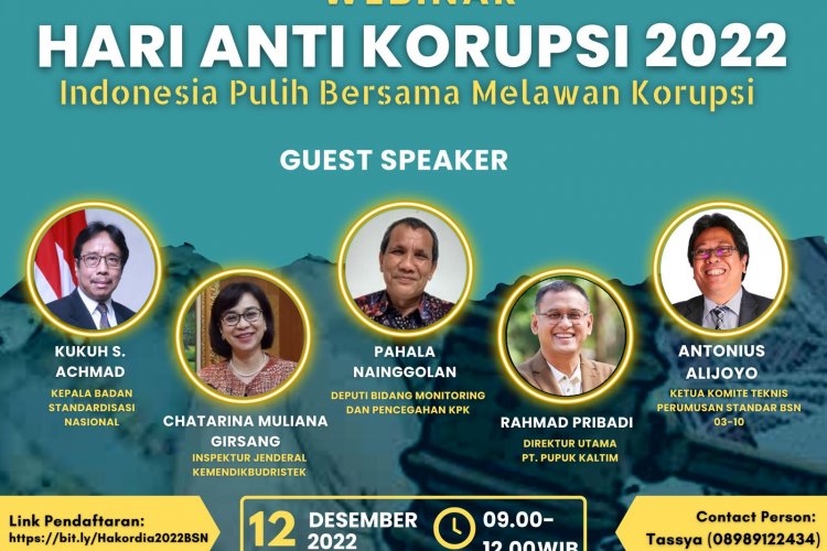 [12 Desember 2022] Webinar Hari Anti Korupsi 2022 | Indonesia Pulih Bersama Melawan Korupsi ...