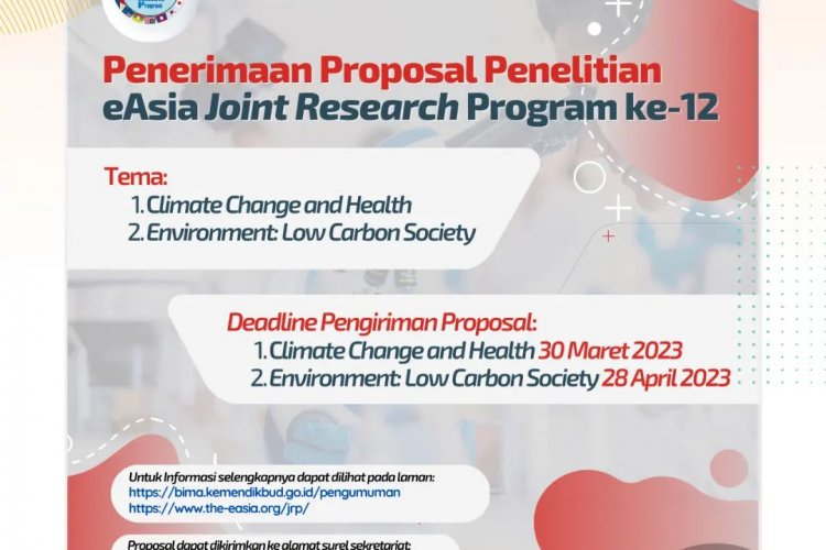 [Kesempatan Platinum] Proposal Penelitian eAsia Joint Research Program ke 12 | Climate Change ...