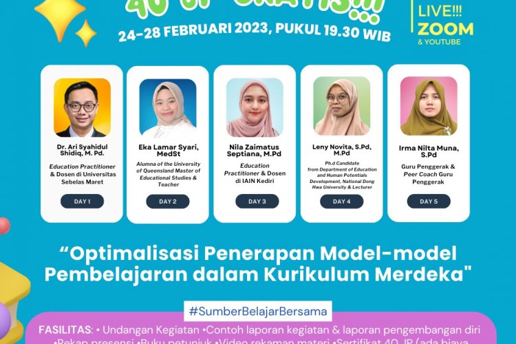 [24-28 Februari 2023] Optimalisasi Penerapan Model-model Pembelajaran dalam Kurikulum Merdeka ...