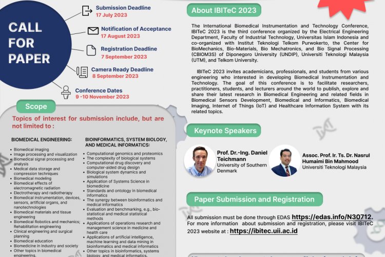 [9 - 10 November 2023] The 3rd International Biomedical Instrumentation ...
