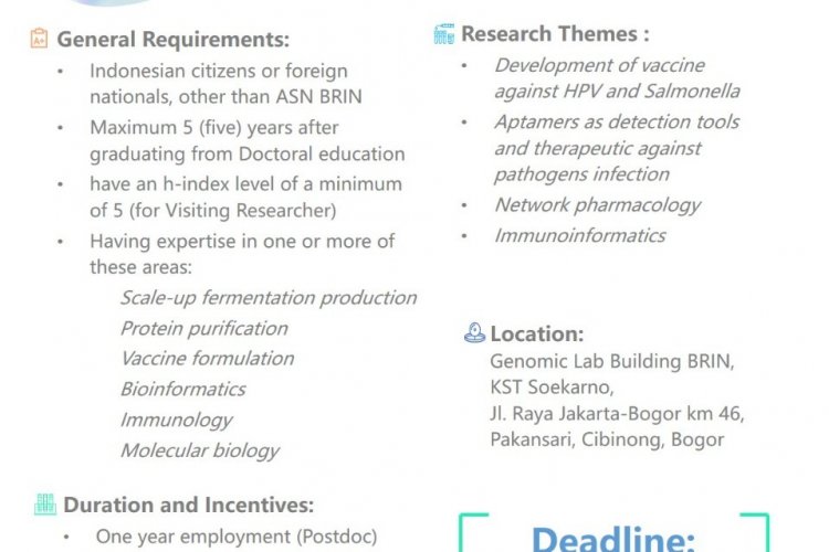 [Kesempatan Emas] Postdoctoral and Visiting Researcher Positions Batch 1 2023 | Research Group ...