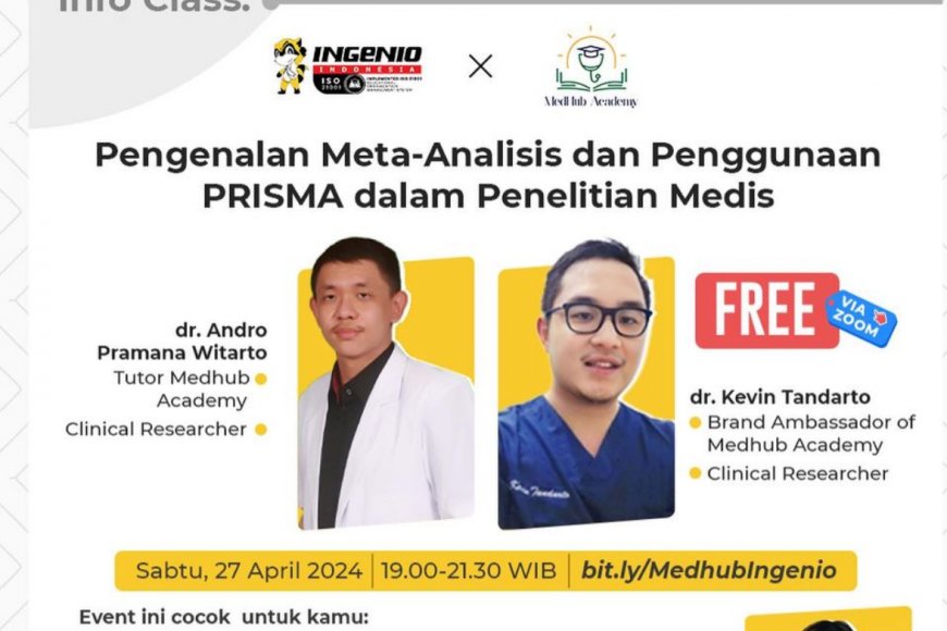 [ 27 April 2024 ] Pengenalan Meta Analisis dan Penggunaan PRISMA dalam Penelitian Medis - Solusi ...