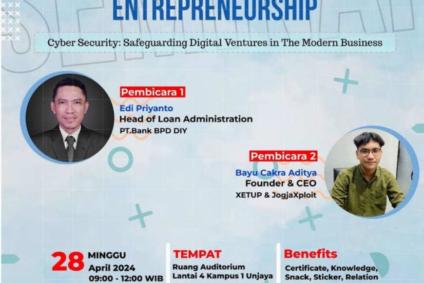 [28 April 2024] Seminar CYBER SECURITY ON DIGITAL ENTREPRENEURSHIP - Solusi Riset