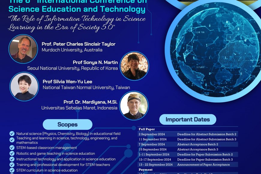 [ 5 October 2024 ] The 6th International Conference on Science Education and Technology (ICOSETH ...