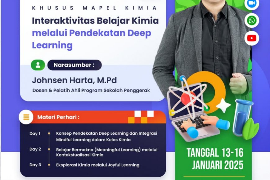 [ 13 s/d 16 Januari 2025 ] Diklat Nasional 38JP - Interaktivitas Belajar Kimia melalui ...